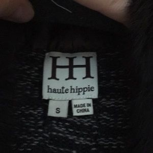 Haute Hippie | Sweaters | Haute Hippie Wool Fur With Leather Trim ...